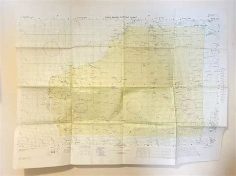 Post Ww2 Raf Long Range Plotting Chart Australia Navigators 1954 Map £
