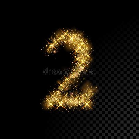 Gold Glitter Font Alphabet Shiny Sans Serif Typeface Stock Vector