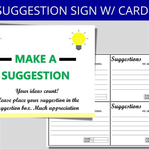 Suggestion Box Forms Etsy