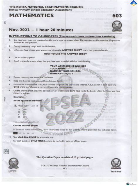 Mat 2022 Kpsea Pdf