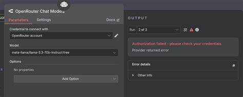 Issues Using Openrouter Chat Model Node Provider Returned Error And Workflow Failing