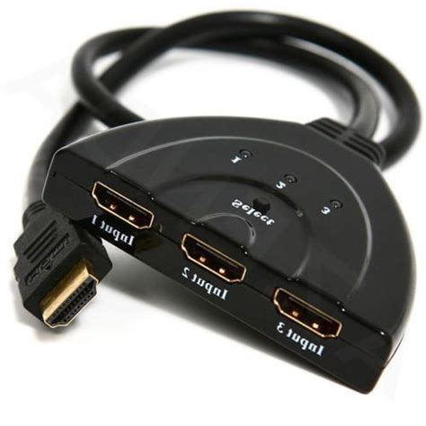 DSW HDMI 35 Gembird HDMI Interface Switch 3 Ports Built In Cable Gembird