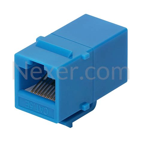 Cat5e Slim Inline Coupler Blue