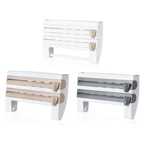 종이 수건 홀더 소스 병 랙 주방 주최자 4 1 달라 붙는 필름 커팅 홀더 주방 악세사리 Aliexpress