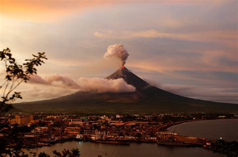 Smoke Eruption Volcano Architecture Philippines Lava Cityscape