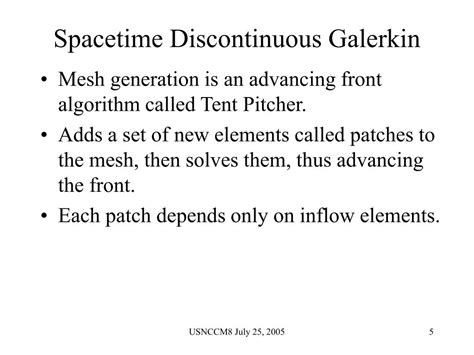 Ppt Parallelization Of The Spacetime Discontinuous Galerkin Method Powerpoint Presentation