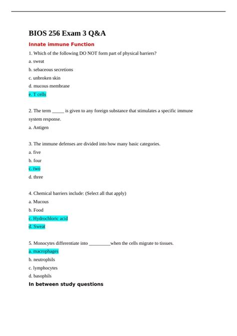 Bios Exam Q A Bios Stuvia Us