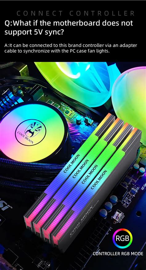 Coolmoon Memory Heatsink Argb Ram Cooler Efficient Cooling