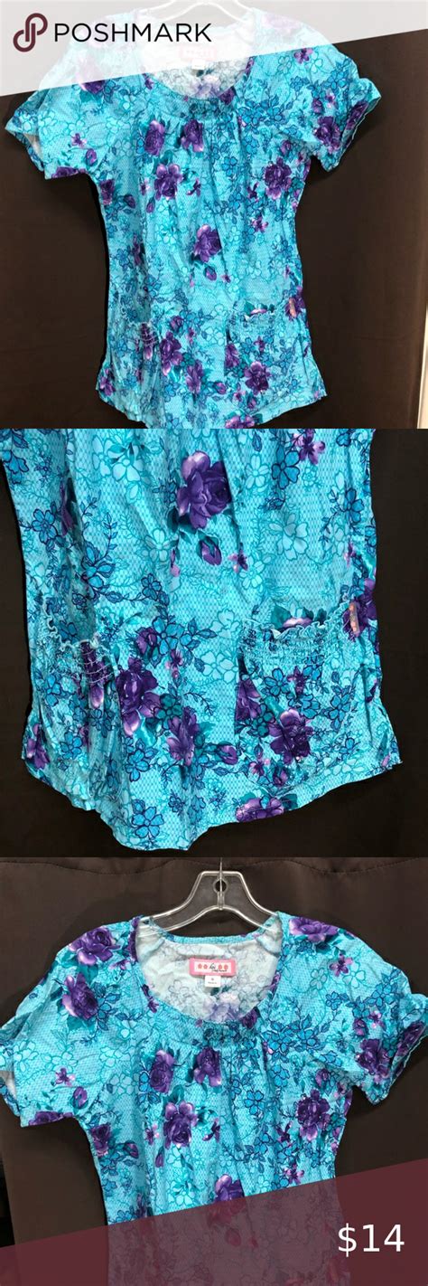 Koi Kathy Peterson Small Blue Purple Scrub Blue And Purple Scrubs