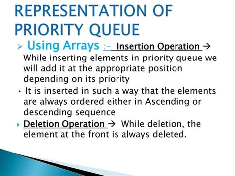 Priority Queue In Data Structure Pptx Operating Systems Computer Software And Applications