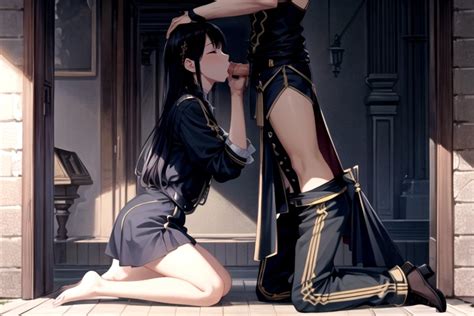 Blow Job 3rd Person Kneeling Shemale AI Porn