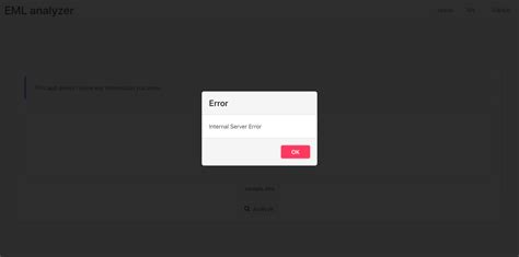 Internal Server Error Issue Ninoseki Eml Analyzer GitHub