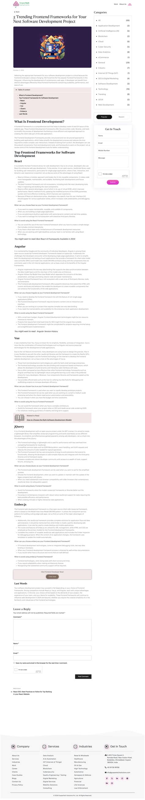 5 Best Frontend Frameworks For Web And Software Development Pdf