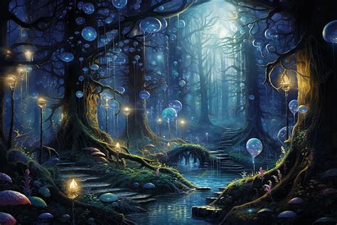 마법에 걸린 크리스마스 트리 신비로운 숲 크리스마스 화환 장식물 크리스마스 배경 일러스트 및 사진 무료 다운로드 Pngtree