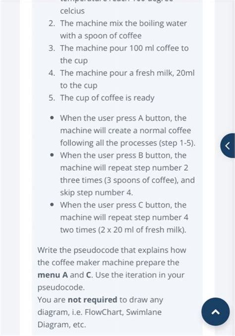 Solved Solve The Following Problem Using Pseudocode A Coffee