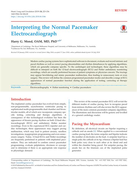 interpreting the normal pacemaker electrocardiograph hlc 2019 pdf