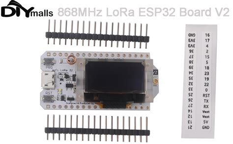 Diymalls 868mhz Esp32 Lora Board V2 8mb Flash 0 96 Oled Sx1276 Module