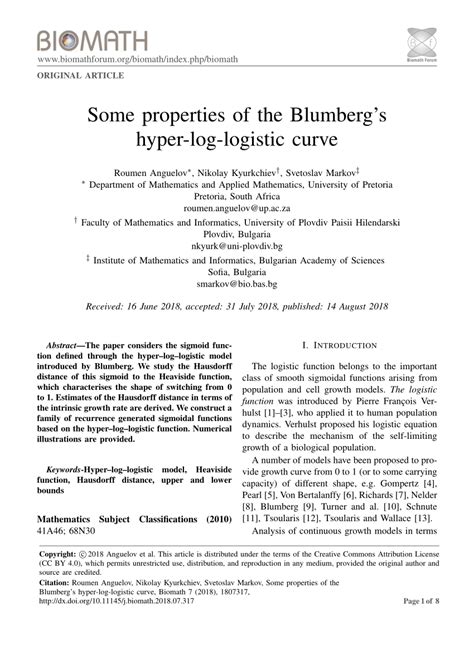 pdf some properties of the blumberg s hyper log logistic curve