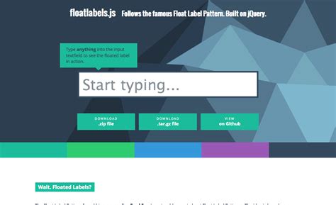 Floatlabels Js By Clubdesign Jquery Github Plugins