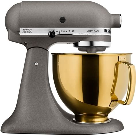 Kitchenaid 5 Quart Tilt Head Metallic Finish Stainless Steel Bowl In
