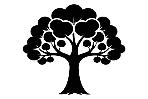 Black Tree Clipart Set Vector Isolated On White Background 41449523