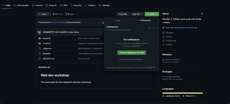 github saunved web dev workshop woofer a micro blogging platform