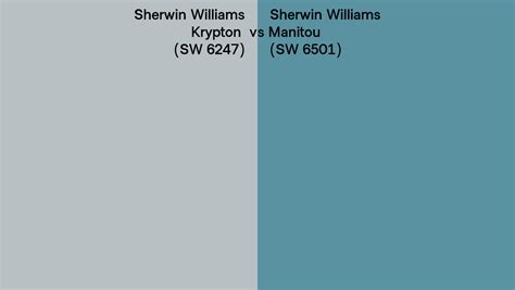 Sherwin Williams Krypton Vs Manitou Side By Side Comparison