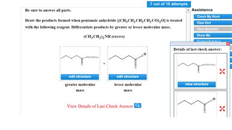 Solved Draw The Products Formed When Pentatonic Anhydride