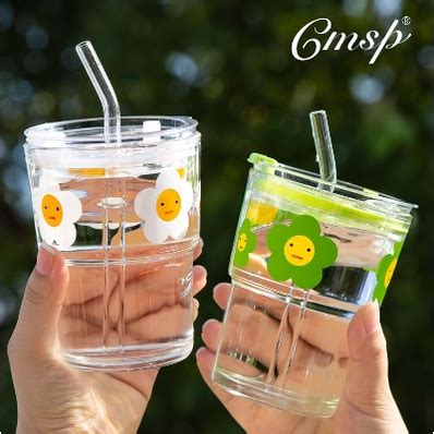 Jual Gelas Kaca Bening Gelas Mug Gelas Kaca Dengan Tutup Anti Bocor Mug