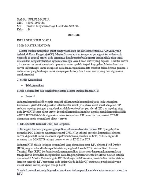 Tugas Scada Resume Pdf