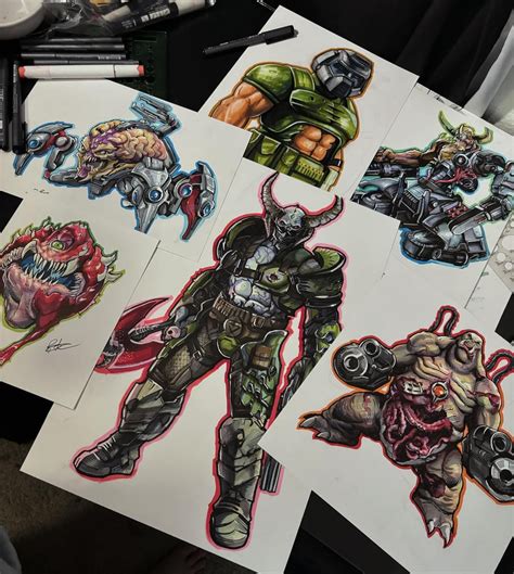 More Demons From Doom Drawn With Ink And Marker Don T Ask Me Their