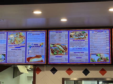 Menu At Los Panchos Taco Shop Restaurant San Diego Friars Rd 101