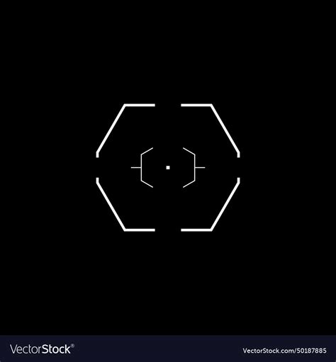Cyberpunk Target Cyber Aim Royalty Free Vector Image
