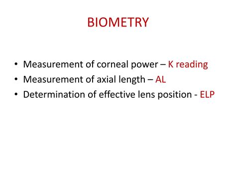 Keratometry And Iol Power Calculation 1pptx