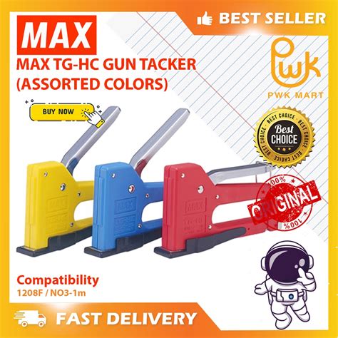 Max Tg Hc Gun Tacker Assorted Colors Free 1box Bullet Shopee Malaysia