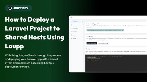 How To Deploy A Laravel Project To Shared Hosts Using Louppdev