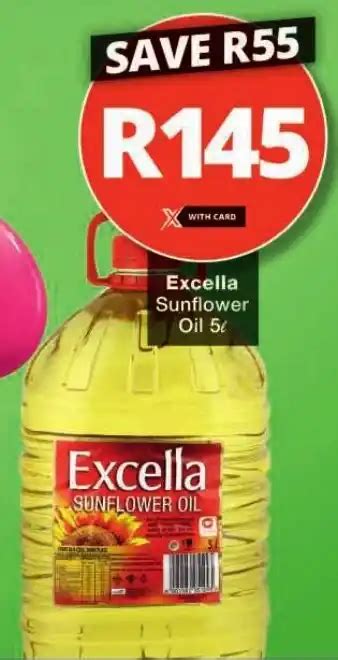 Excella Sunflower Oil 5l Offer At Checkers