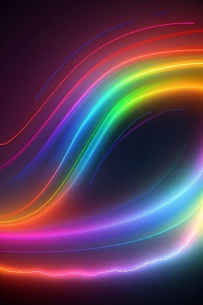 Premium Ai Image Particle Rainbow Wave Dynamic Like Abstract