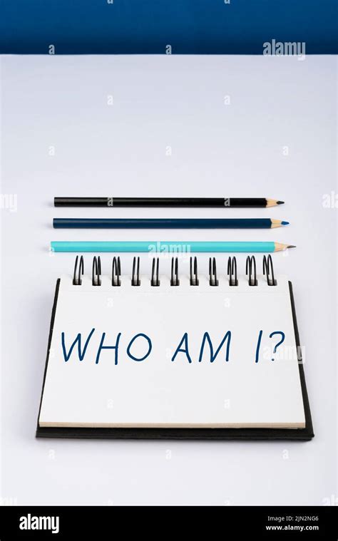 Hand Writing Sign Who Am I Business Approach Introduce Identify