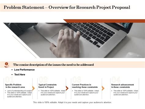 Problem Statement Overview For Research Project Proposal Ppt Powerpoint Examples Presentation