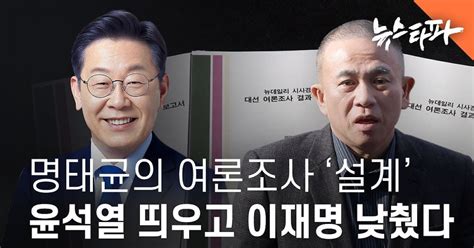 명태균의 여론조사 설계 윤석열 띄우고 이재명 낮췄다