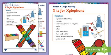 Letter X Craft X Is For Xylophone Teacher Made Twinkl