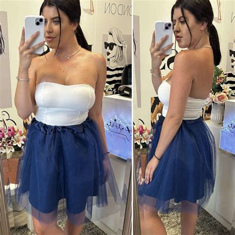 Дамска пола от тюл в синьо Elizabet Queens Fashion