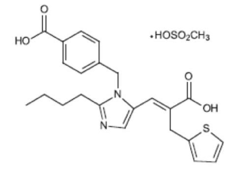 Chemical Structure Of Eprosartan Mesylate Download Scientific Diagram
