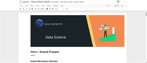 Deepak Prajapat On Linkedin Task2 Oasisinfobyte Internship2023 Pythonprogramming Dataanalysis