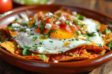 Premium Photo A Plate Of Chilaquiles A Traditional Mexican Breakfast