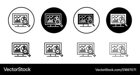 Data Analytics Icon Set Collection For Web Vector Image