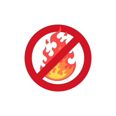 No Fire Icon Prohibition Sign 25560795 Vector Art At Vecteezy