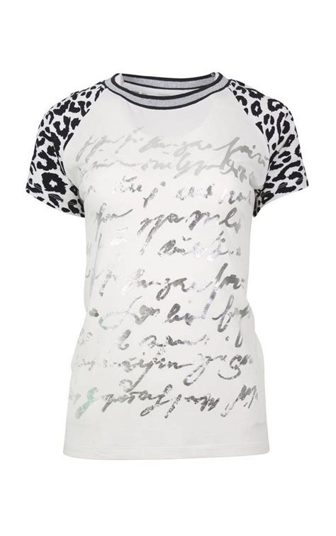 Passioni T Shirt Sommershirt Mit Animalprint Leo Und Silbernen
