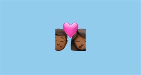 👨🏾‍ ️‍💋‍👩🏾 Beso Hombre Tono De Piel Oscuro Medio Mujer Tono De